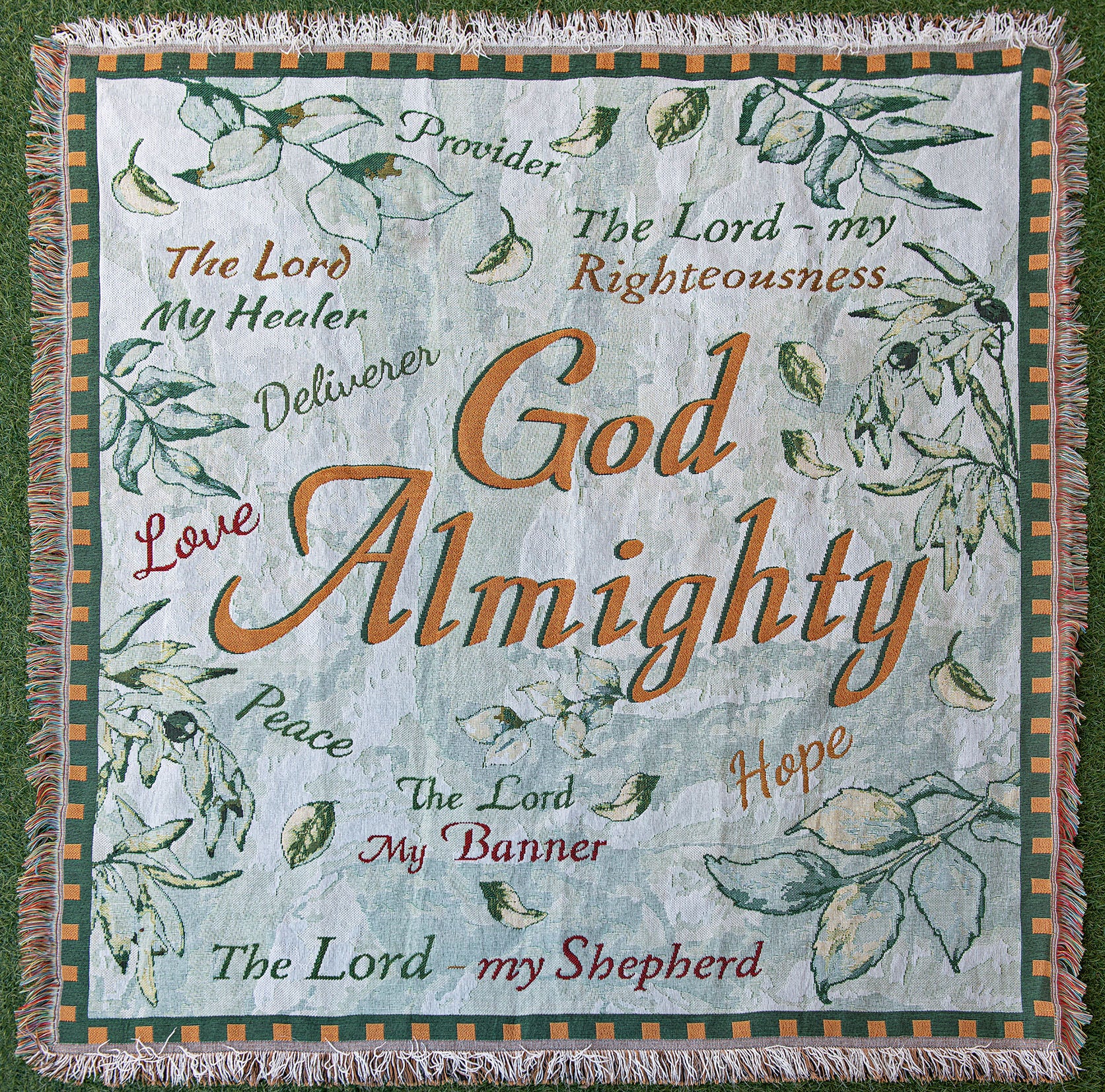 God Almighty Woven Throw Blanket – Holy Land Gifts